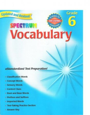Spectrum Vocabulary Grade 6 - Workbook - My Gifted Child