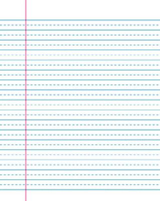 Blank Exercise Book 7" x 9" - Solid Lines & Dotted Lines Ruling, 7/32 ...