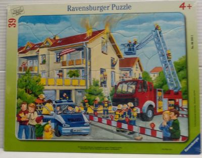 Frame Puzzle - Firemen to the Rescue, 39 Pieces - My Gifted Child