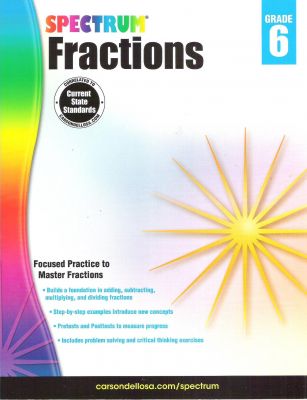 Spectrum Fractions Grade 6 - Workbook - My Gifted Child